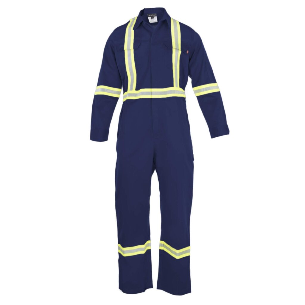High Visibility Reflective Navy Blue Overall - Safe Overalls