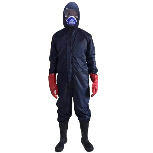 Navy Blue Spray Overall Suit - Safe Overalls